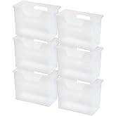 Amazon.com: IRIS USA Small Portable Desktop File Box with Open Lid, 6 ...