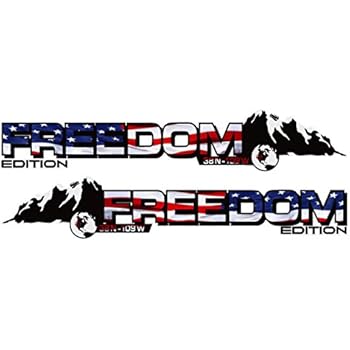 Amazon.com: 2 x Off-Road Freedom Edition Hood Decal Rocky Mountain ...