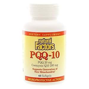 Natural Factors PQQ 20 mg · Coenzyme Q10 200 mg Softgels, 60 Softgels: Amazon.ca: Health ...