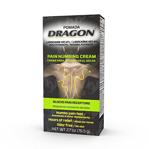Dragon Maximum Strength Pain Relief Numbing Cream with Lidocaine, 2.7 ...