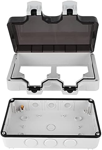 Yunirao IP66 Waterproof Socket, 2‑Bits Outdoor Outlet Cover ...