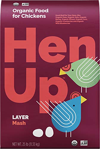 Hen Up Organic | Layer Mash - Non-GMO Chicken Food | 25 Pound (25 lb ...