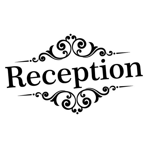 RECEPTION DOOR SIGN STICKER Home Decals Stickers: Amazon.co.uk: Car ...