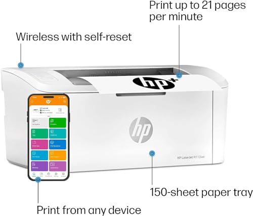 HP Laserjet Wireless Monochrome Laser Printer, Bonus 6 Months of ...