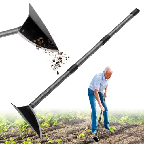 Triangle Hoe Long Handle, Heavy Duty Landscaping Triangle Weeding Hoe ...