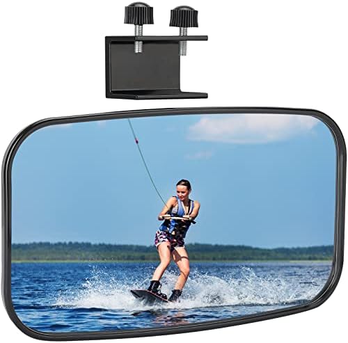 KEMIMOTO Boat Mirror, 8 in x 4 in Upgraded Universal Boat Rear View ...
