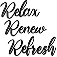 Amazon.com: Vivegate Relax Renew Refresh Sign Metal Wall Decor - 20"X19 ...