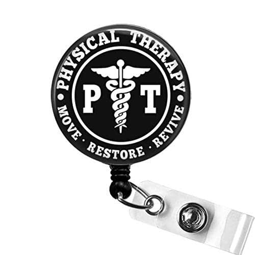 Amazon.com: Physical Therapy Badge Reel, PT Retractable Badge Reel ...