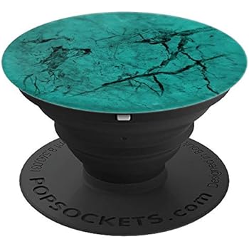 Amazon.com: Dark Teal & Black Cell Phone Button Holder Pop Out Back Knob - PopSockets Grip and ...