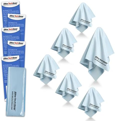 Elite Tech Gear Microfiber Cloth - 6-Pack Oversized Microfiber Cleaning ...