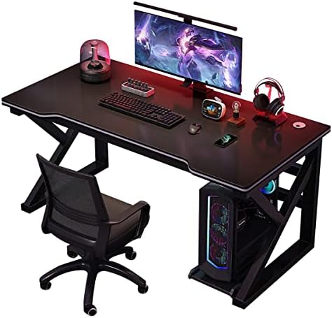 ALMEKAQUZ Gaming Desk 120cm Ergonomic Gamer Workstation Gamer,Large ...