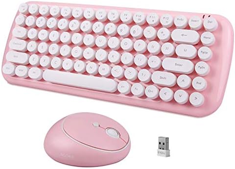 Wireless Keyboard and Mouse Combo,2.4GHz USB Cute Small Wireless ...