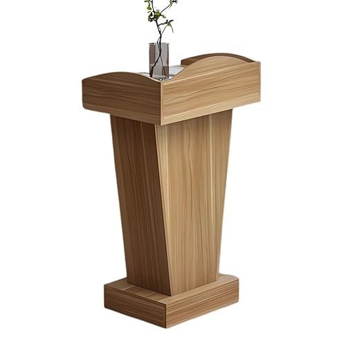 Wooden Podium Stand, Floor Standing Speaking Poidum Lectern Stand ...