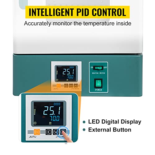 VEVOR Lab Incubator 20L Bacteria Incubator RT-65℃ Scientific Digital Incubator PID Temperature ...