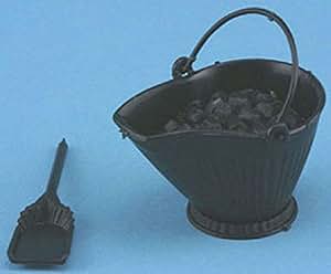 Amazon.com: Dollhouse Miniature Chrysnbon Coal Scuttle with Shovel and ...