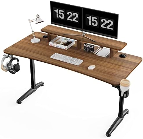 EUREKA ERGONOMIC 60 Inch Computer Desk with Monitor Stand, Sturdy ...