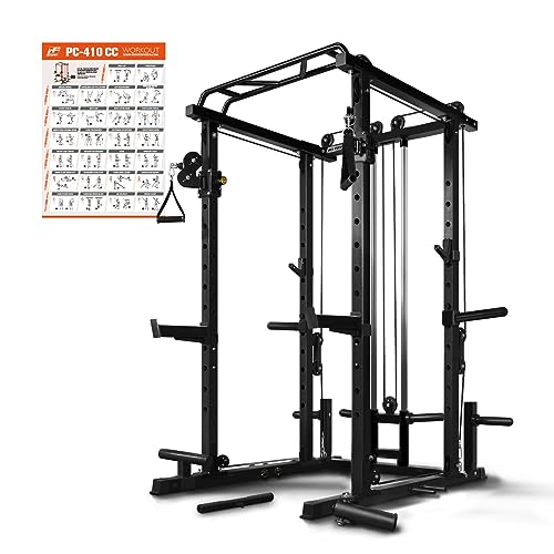 RitFit Multi-Function Power Cage with Adjustable Cable Crossover System ...