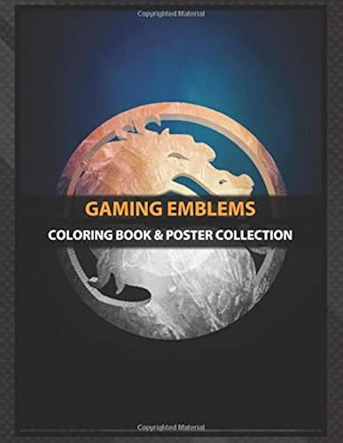Coloring Book & Poster Collection: Gaming Emblems Mortal Kombat With 3d ...