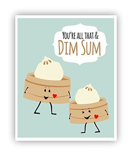Amazon.com: Dim Sum Funny Poster Pun Art 11 x 14: Handmade