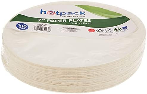 Hotpack Paper Plate 7 Inches, 100 Pieces price in UAE | Amazon UAE ...