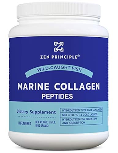 Zen Principle Marine Collagen Peptides Powder 1.5 lb. Wild-Caught Fish ...