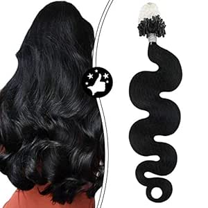 Amazon.com : Moresoo 20 Inch Micro Loop Hair Extensions Human Hair 100% ...