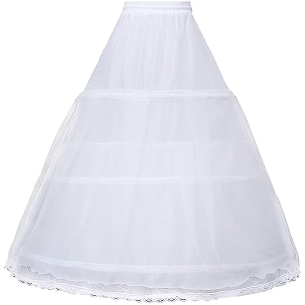 Petticoat Skirt Sunqiran A-line White Hoopless Petticoat Floor Tulle ...