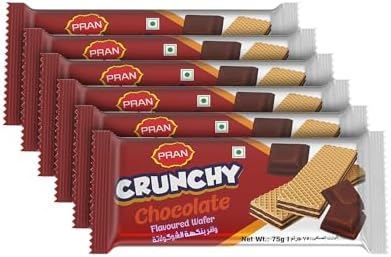 سعر PRAN Crunchy Wafer Chocolate Flavored Creamy Wafer Biscuit 75 g, 6 ...