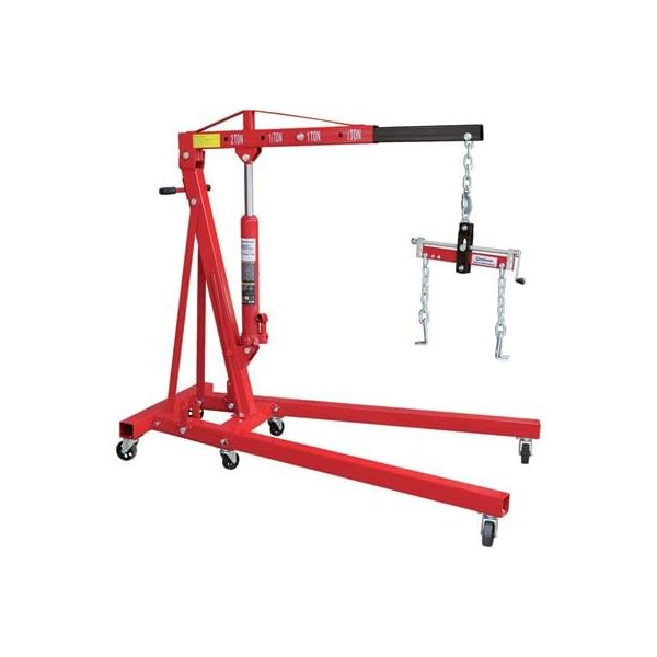 Strongway Hydraulic Engine Hoist with Load Leveler - 2-Ton Capacity ...