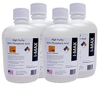 4 x 1000 ml (More Than One Gallon) 4 Liters Phosphoric Acid 85% Food ...