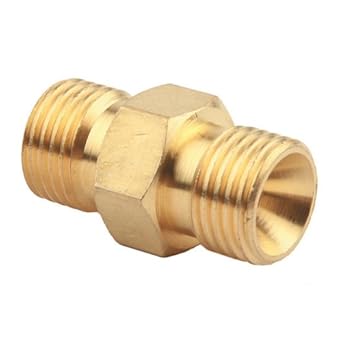Lincoln Electric KH410 Brass Oxygen Hose Fitting, Union, 1/4" NPT Male ...