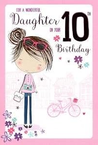 For A Special Daughter on Your 10th birthday card - 7794 CG: Amazon.co ...