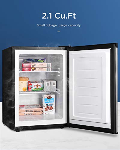 COOLLIFE Mini Freezer Only Countertop- Compact Reversible Single Door ...