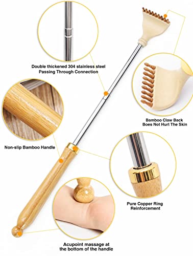 Lyanxinlei Back Scratcher, Classic Portable Extendable Bamboo Back ...
