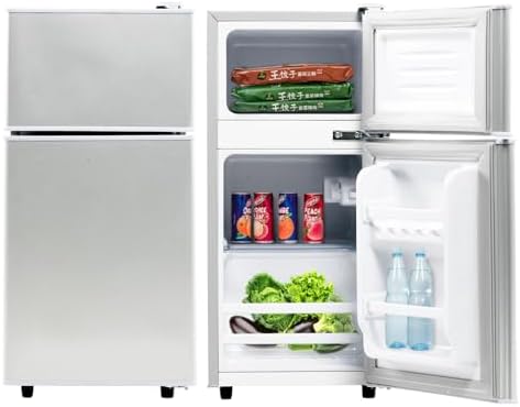 Refrigerator Double Door Compact Refrigerator with Separate Chiller ...