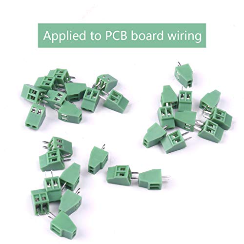 Atoplee 50pcs 2 Pole 2.54mm Pitch PCB Mount Screw Terminal Block ...