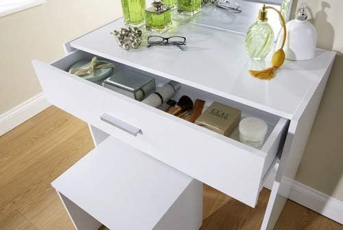 Home Source Julia Dressing Table Set 3 Colours With Stool and Mirror ...