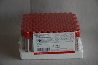 Pediatric Red Top Tube - 4 mL [ 1 Pack(s)]: Science Lab Test Tubes ...