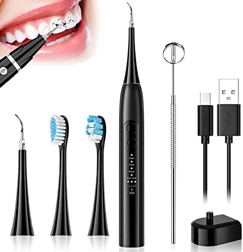 Plaque Remover for Teeth, KOWVOWZ Sonic Electric Tooth Cleaner, Dental ...