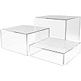 Amazon.com: 3 Piece Acrylic Display Boxes Retail Product Riser No Lid 2 ...