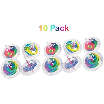 Amazon.com: Plastic Neon Spin Tops - 24 Pieces - Plastic - New: Toys ...