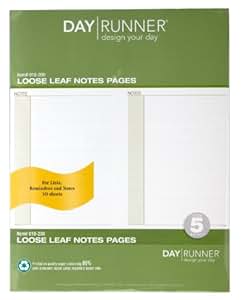 Amazon.com : Day Runner Undated Planner Notes Refill, 8.5 x 11 Inches ...