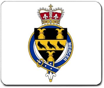 Amazon.com : Mercer England Family Crest Coat of Arms Mouse Pad ...