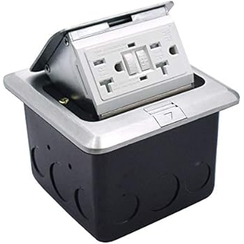 Hubbell AFB301BK Access Floor Box and Cover, 4 Gang, Deep, Black ...