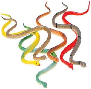 Amazon.com: Lot of 12 Assorted Design Toy Fake Plastic Snakes: Toys & Games