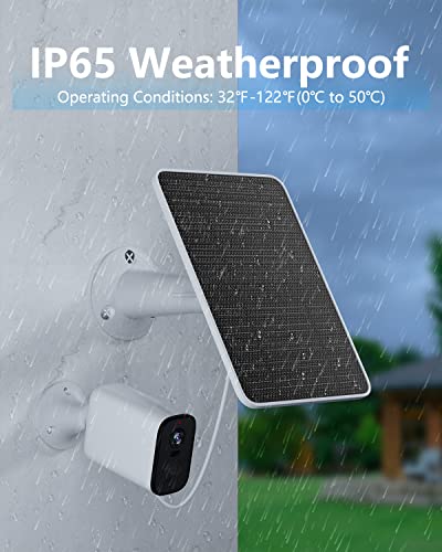 Solar Panel for Security Camera, 5V 4W Solar Panels Charger Compatible ...