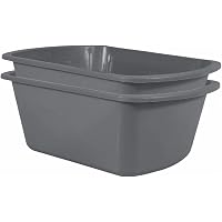 Amazon.com: Wash Basins – Rectangular Plastic Hospital Bedside Soaking ...
