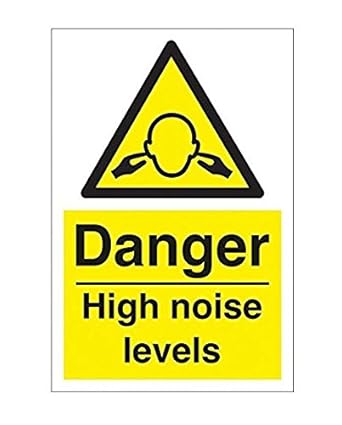 Danger High Noise Levels OSHA safety sign, 18" x 12": Amazon.com ...