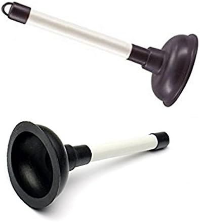 ADORN Sink Plunger with 225mm (9 inch) Plastic Handle 110mm (4.25 inch ...