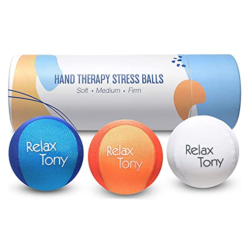Relax Tony Hand Exercise Stress Ball Bundle - Hand Grip Strength ...